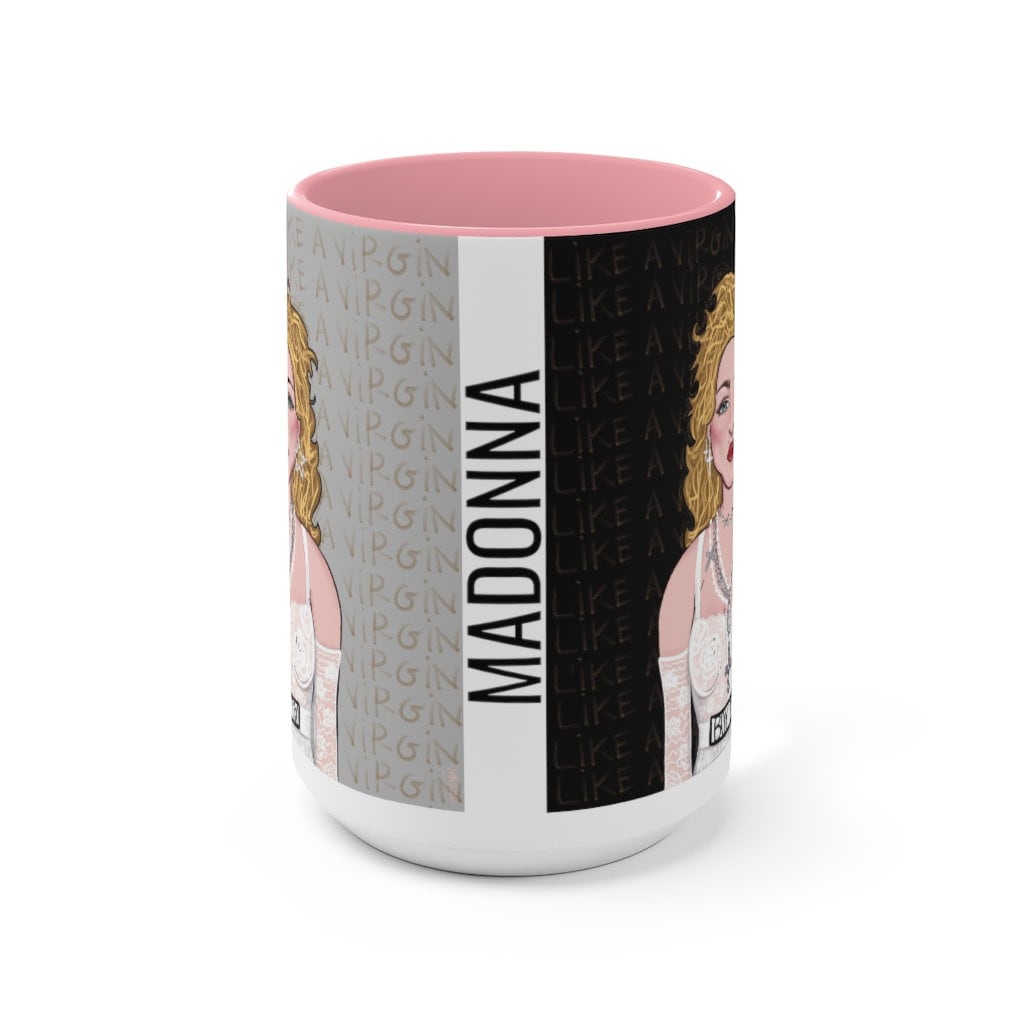 Like A Virgin Madge Madonna Two-tone Coffee Mugs, 15oz - Etsy