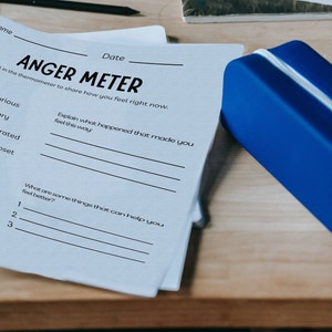 Anger Management Meter, Kids Activity, Mental Health Worksheet, Kids ...
