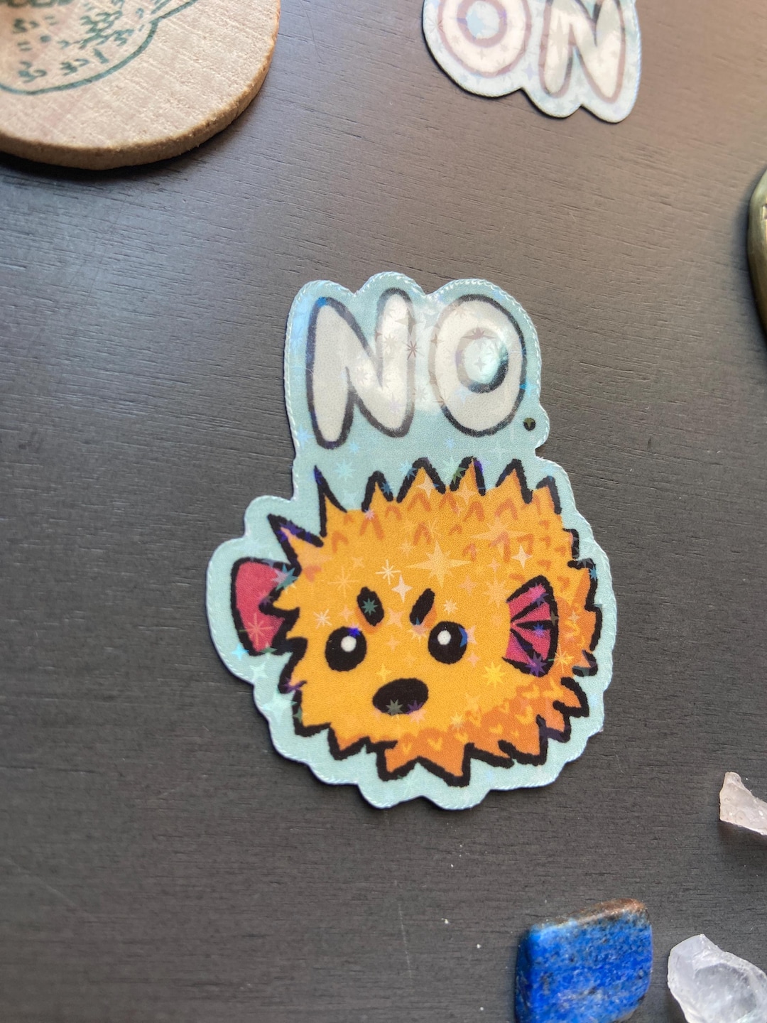 NO Angry Pufferfish Vinyl Sticker - Etsy