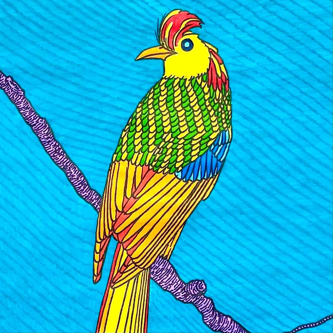 Firebird (2025) | Original Pen & Ink on Paper Drawing by Robert Bohan ...