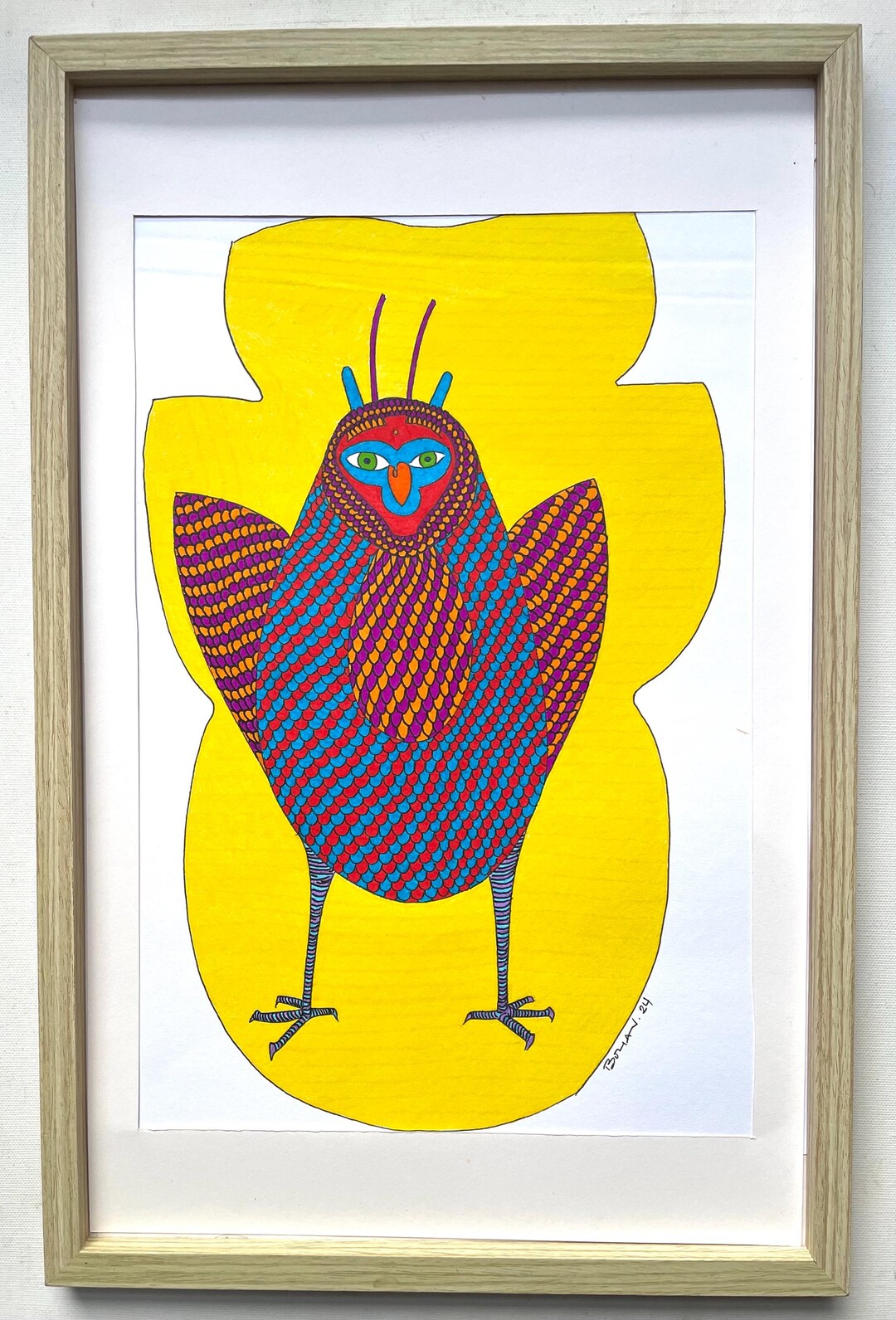 The Irish Owl 2024 Original Ink on Paper Drawing by Robert Bohan - Etsy