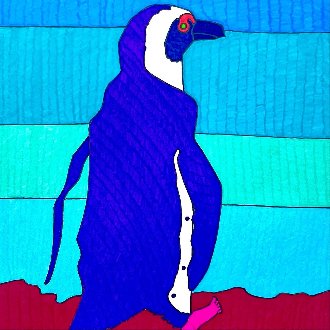 Walking Penguin (2020) | Original Pen & Ink on Paper Drawing by Robert ...