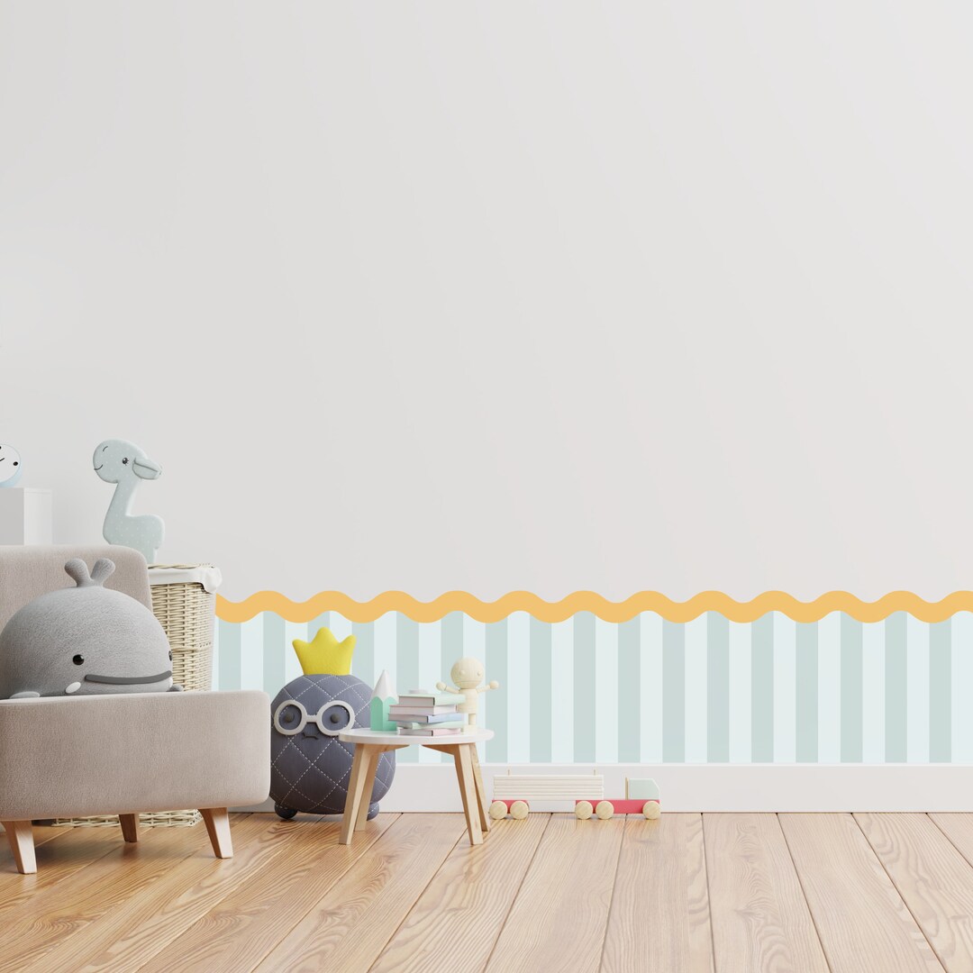 Stripey Wavey Fabric Wall Sticker Panels Stripe Wall Decals Nursery ...