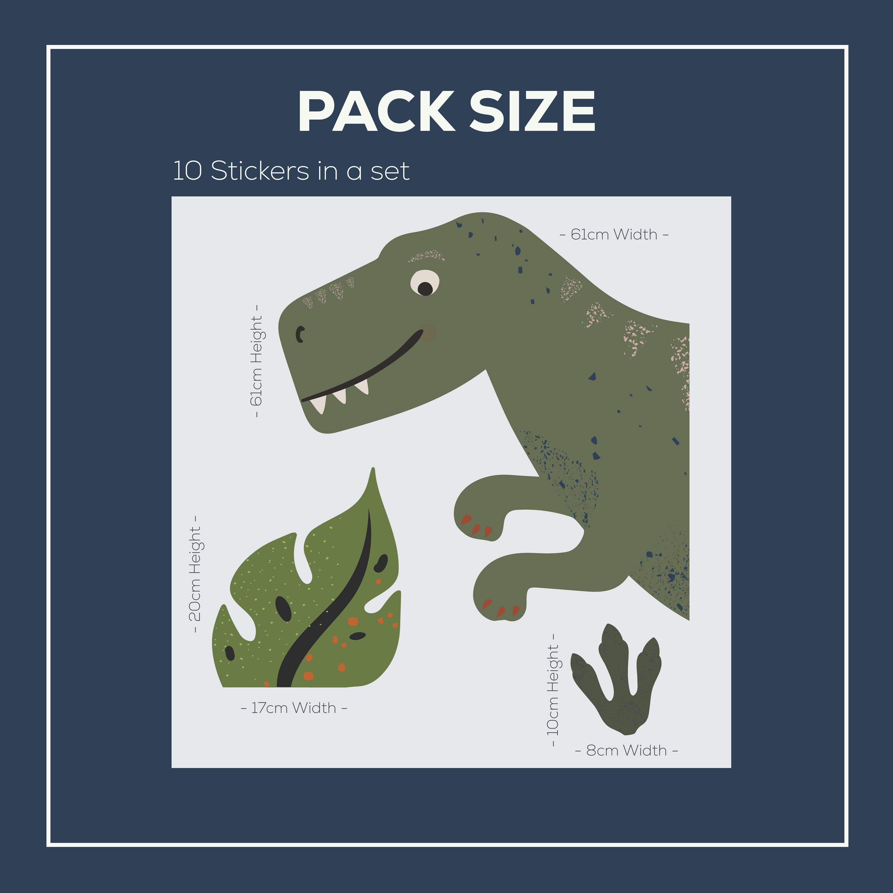 T-rex Fabric Wall Decals: Kids Room Decor, Repositionable Dinosaur ...
