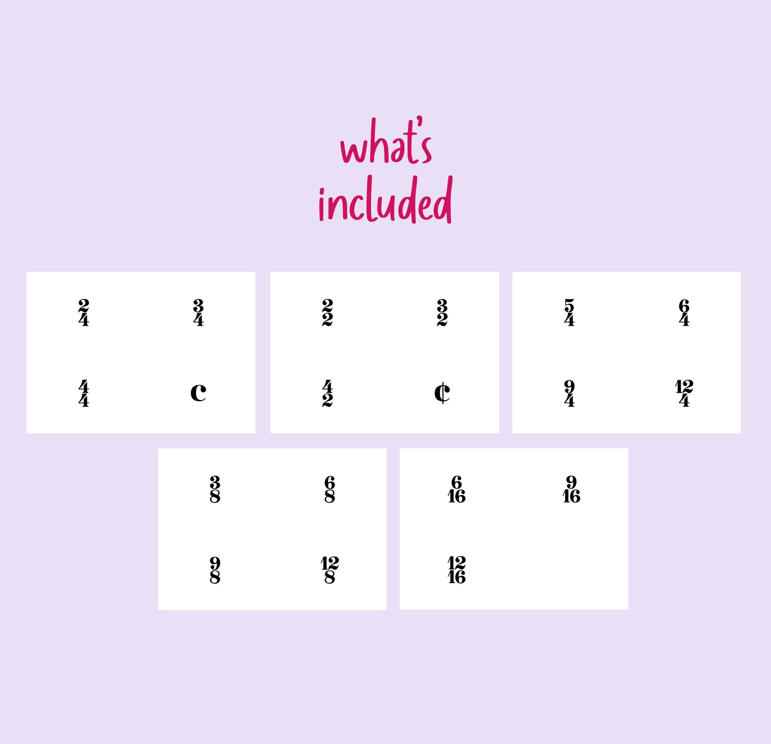 Time Signature Flash Cards for Music Teachers and Students Grades 1-5 ...