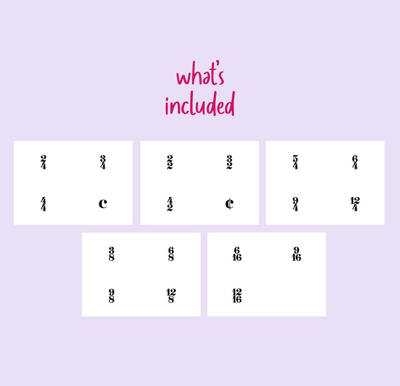 Time Signature Flash Cards for Music Teachers and Students Grades 1-5 ...