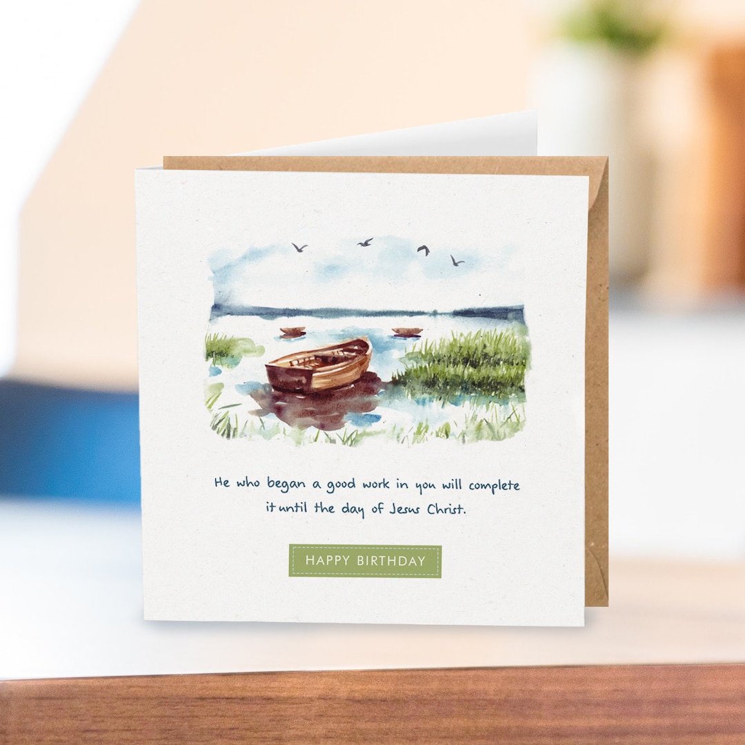 Christian Happy Birthday Greeting Card for Men - Etsy