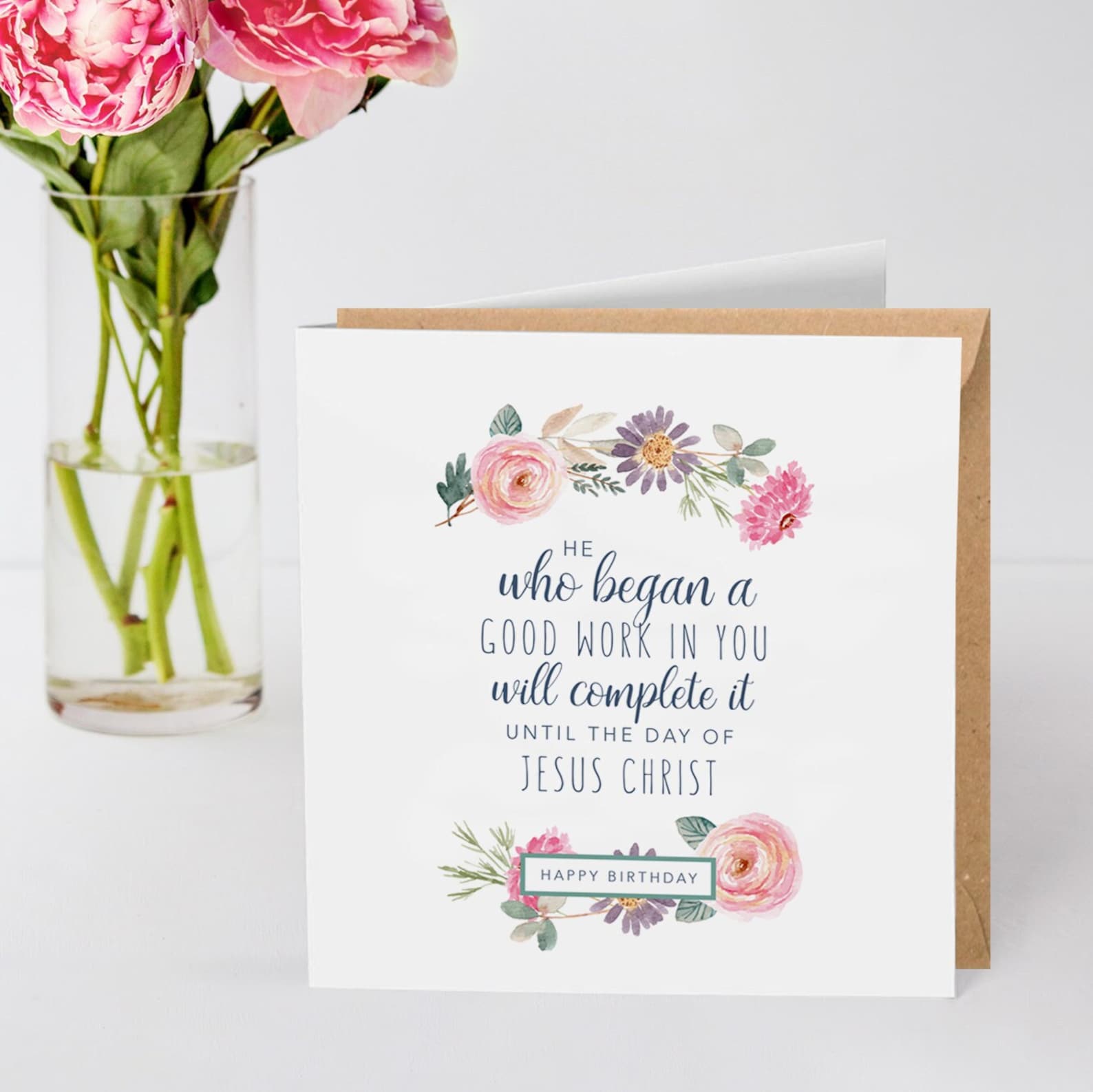 Christian Happy Birthday Greeting Card - Etsy