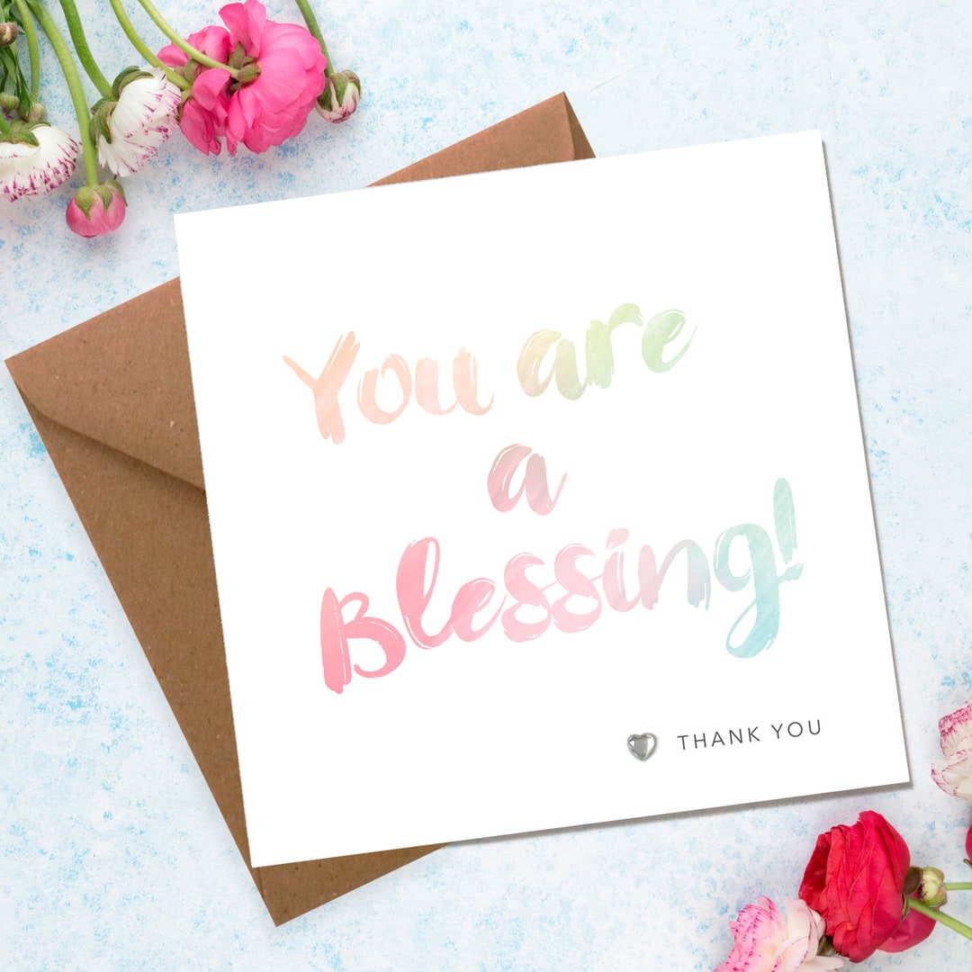 Christian Thank You Greeting Card - Etsy