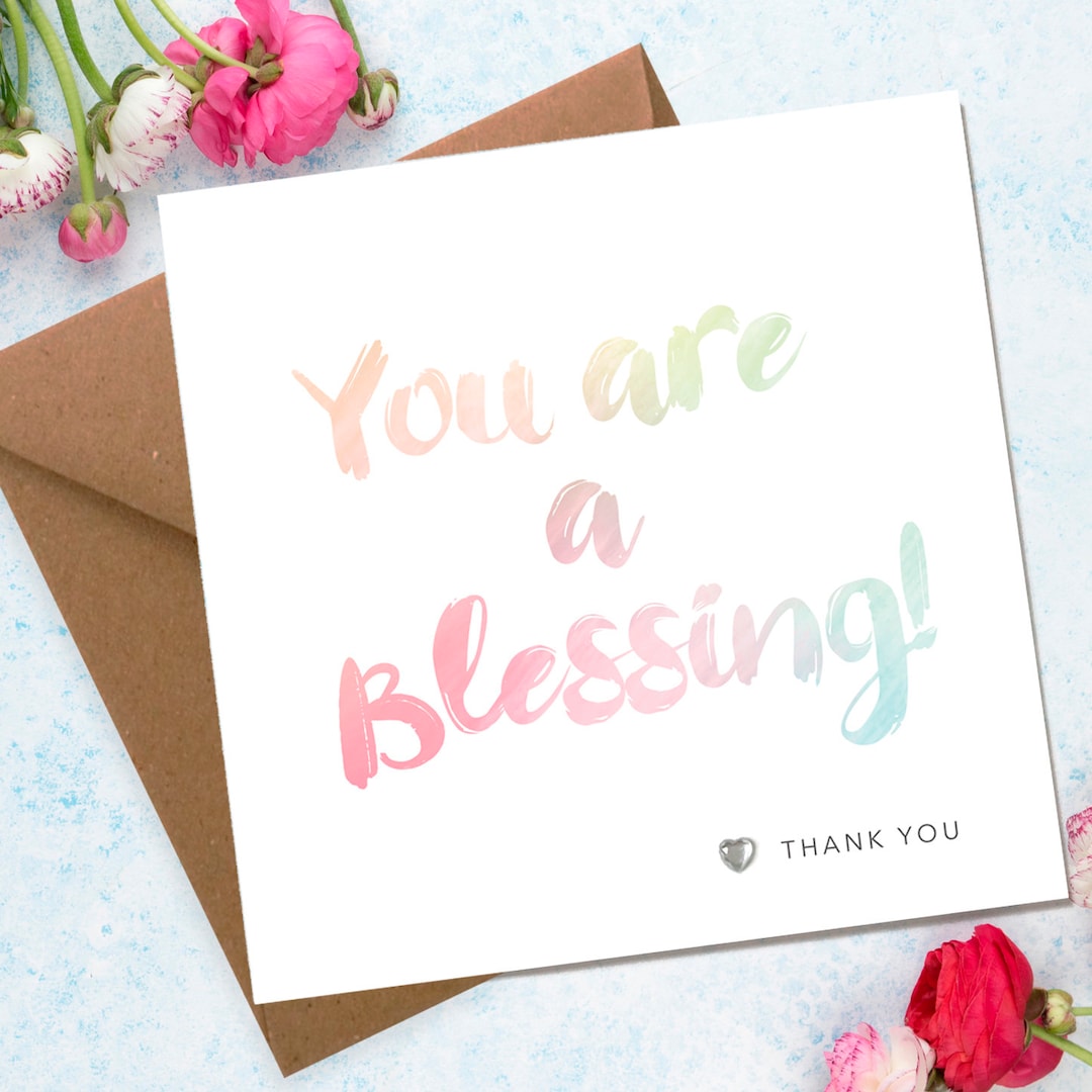 Christian Thank You Greeting Card - Etsy
