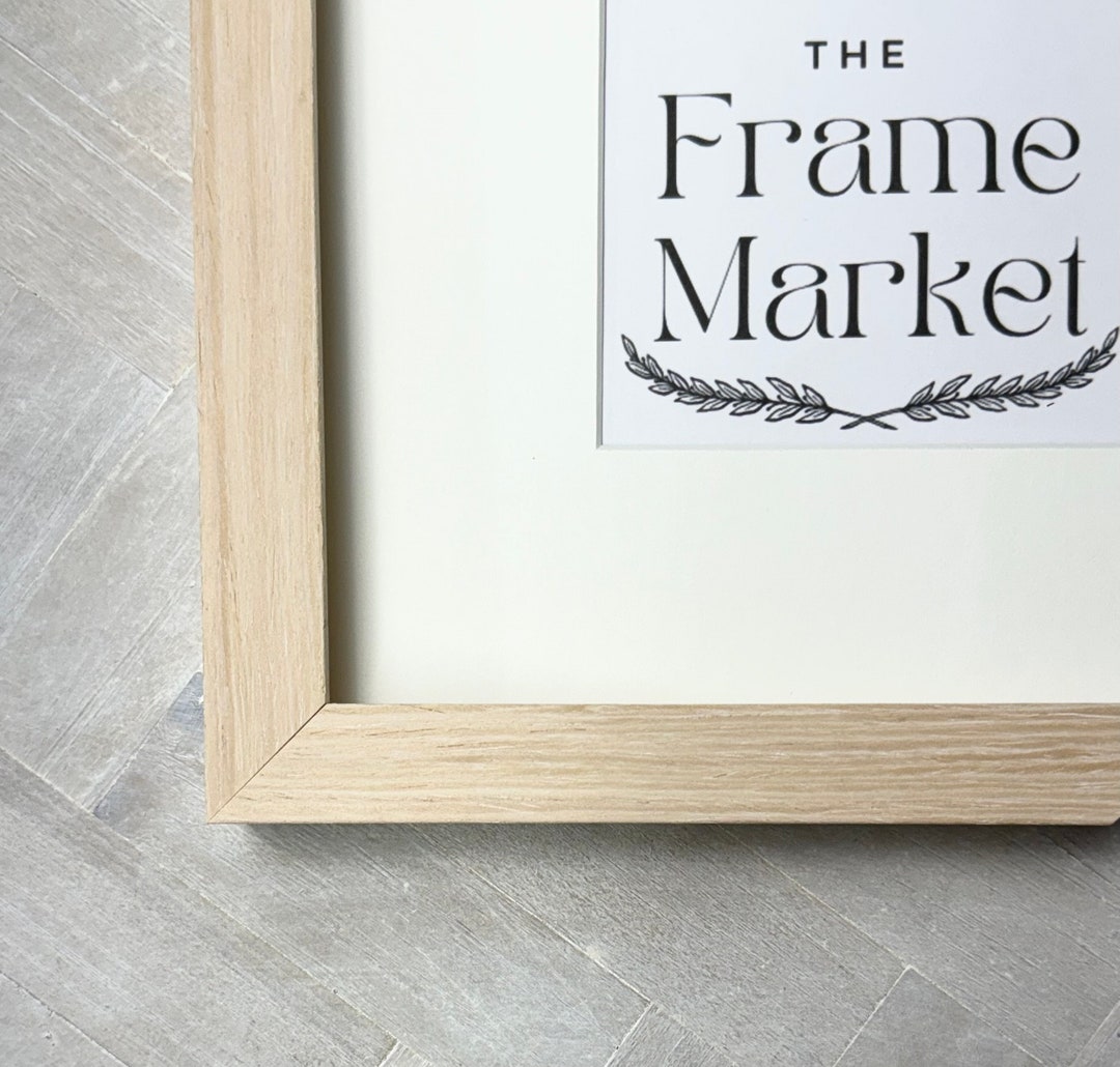 Woodland Natural Stained Wood Picture Frame With Mat 5x7, 6x8, 8x10 ...