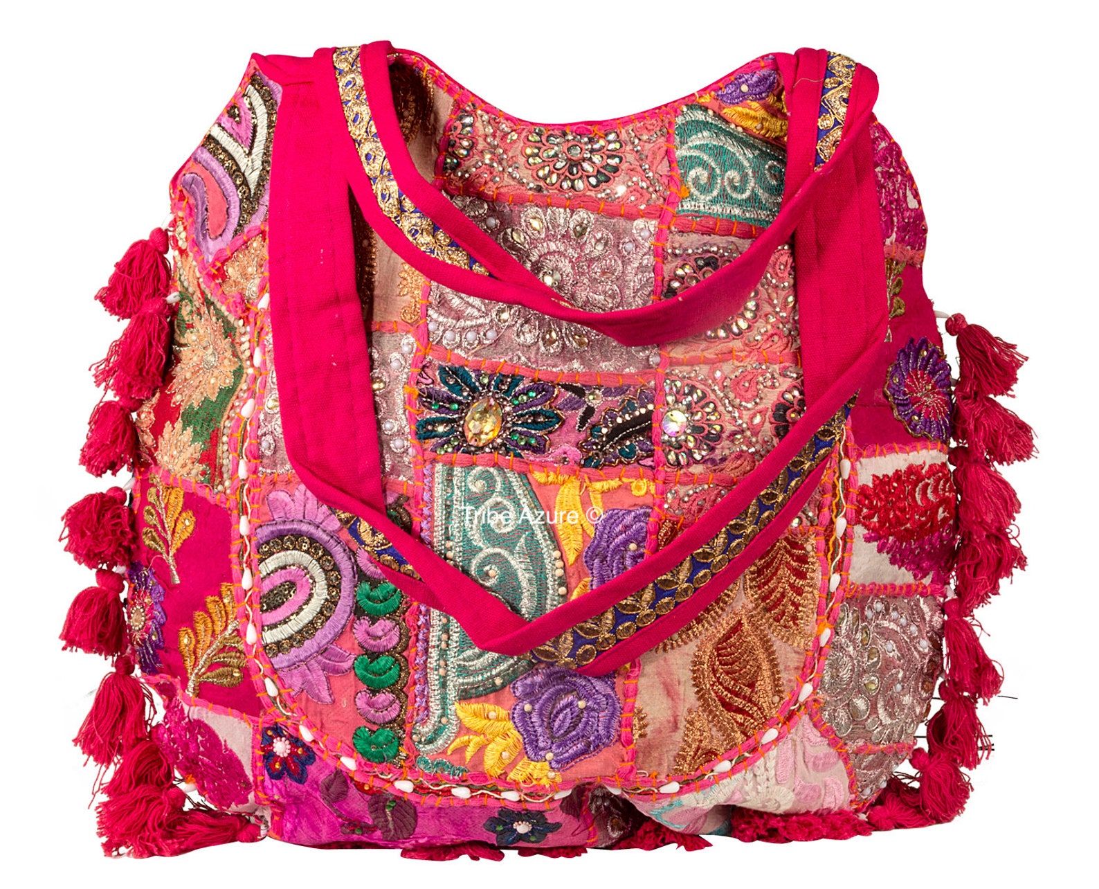 Bolso rosado bolso boho bolso hippie bolso con flecos - Etsy España