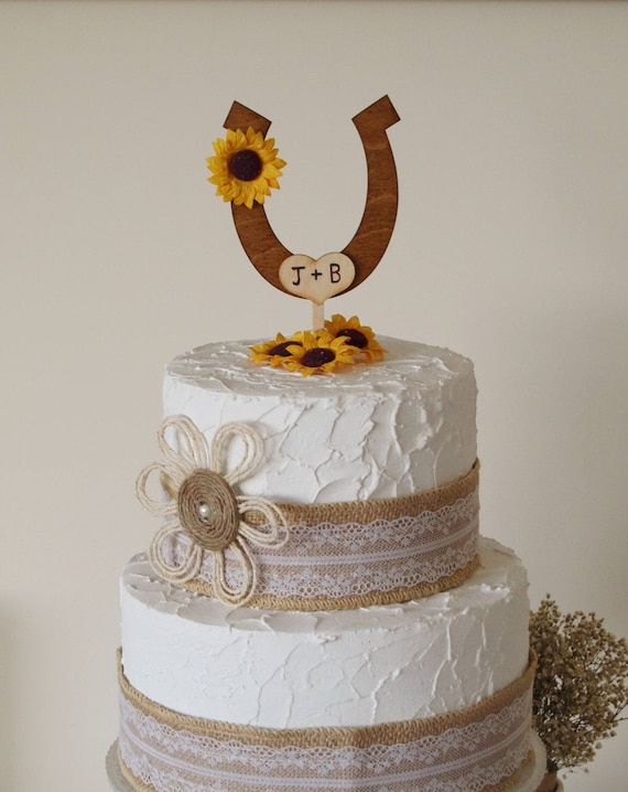 Horseshoe Wedding Cake Toppers