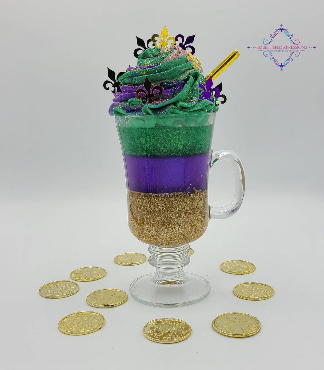 Mardi Gras Faux Milkshake Tier Tray Coffee Bar fake - Etsy