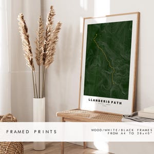 Llanberis Path Trail Map Print - Snowdon - Trail and Contour Map ...