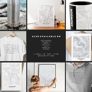 Kinder Scout Print - Contour Map - Kinder Scout Map - Topographic Map ...