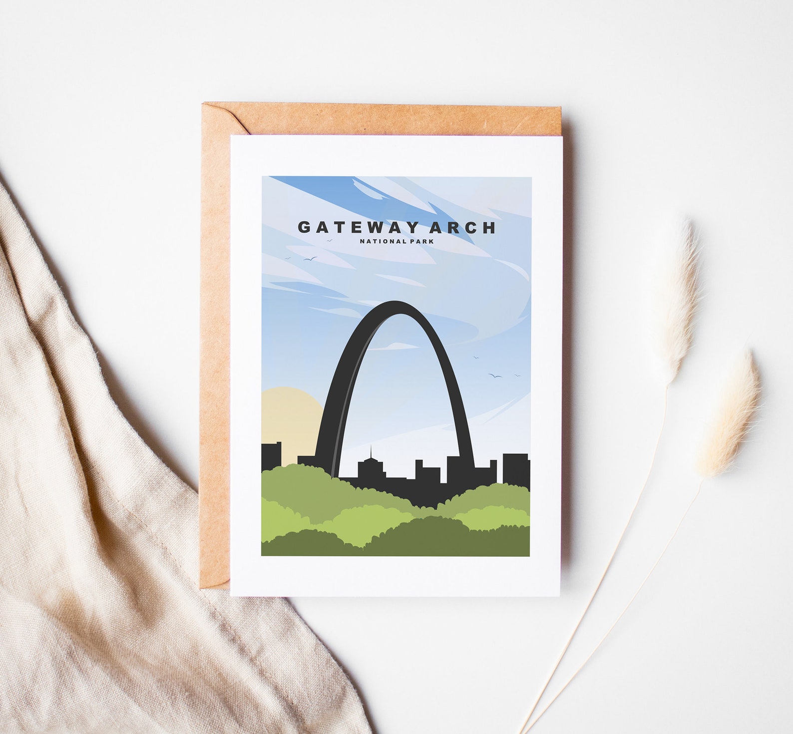 Gateway Arch Greeting Card - Gateway Arch National Park - US National ...