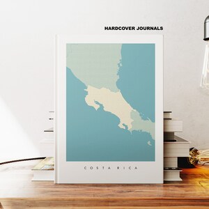 Costa Rica Notebook A5 or A4 Map Notebook Hardcover Journal Ringbound ...