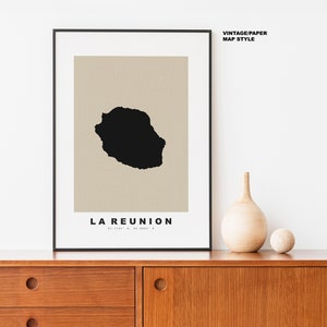 La Reunion Map Print - Personalised Map Gift - Framed or Canvas Options ...