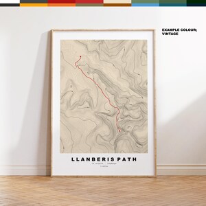 Llanberis Path Trail Map Print - Snowdon - Trail and Contour Map ...