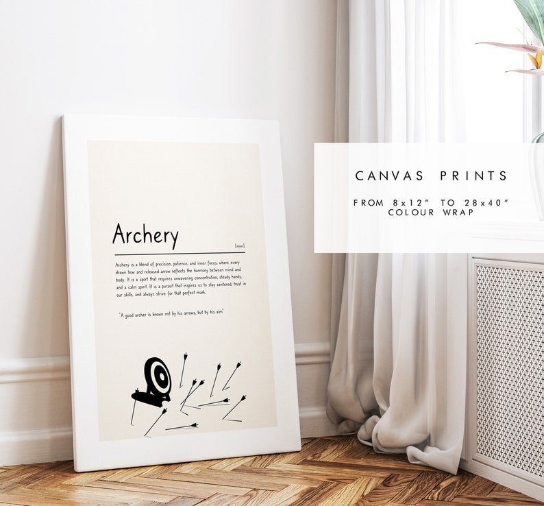 Archery Definition Print - Custom Text/quote Options - Customised Gift ...
