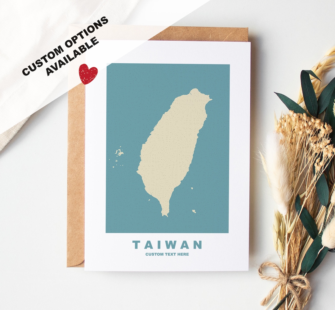 Taiwan Greeting Card - Custom Options Available - Kraft Envelope ...