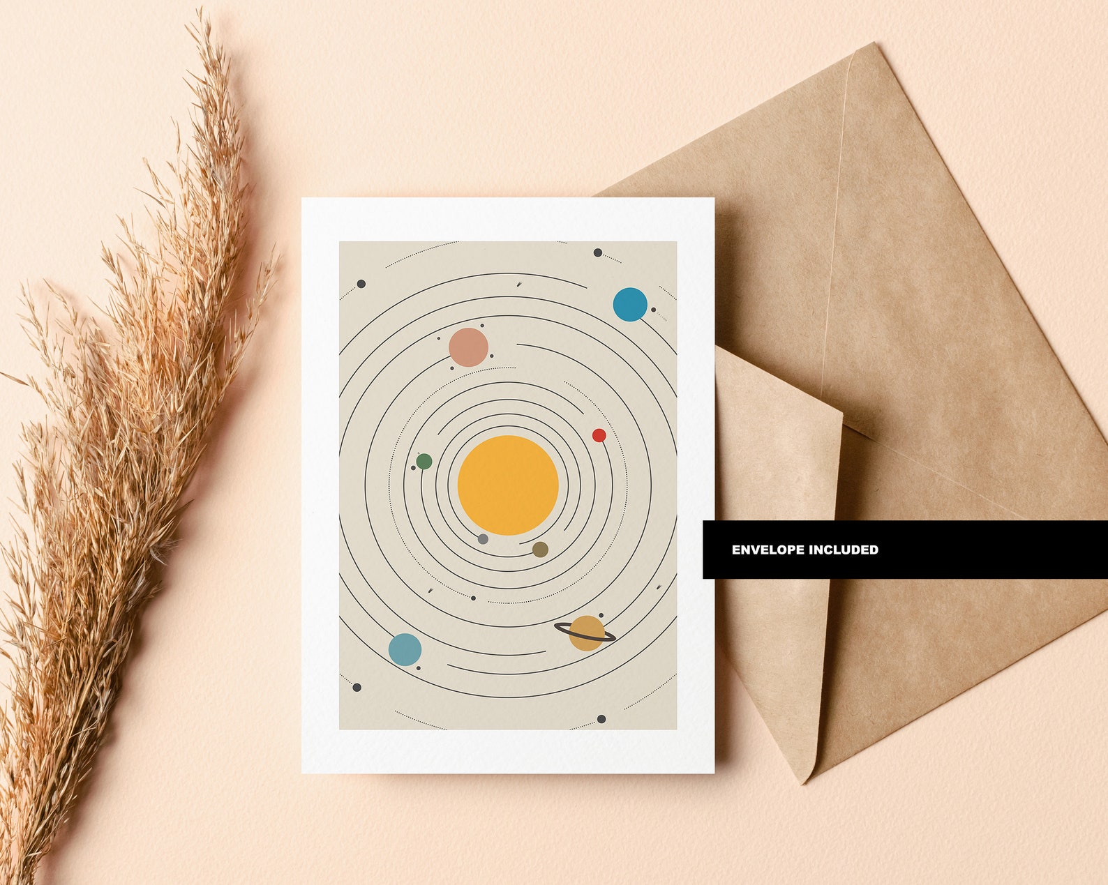 Solar System Greeting Card - Space Greeting Card - Blank Card ...