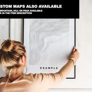 Slieve Donard Print - Contour Map - Slieve Donard Map - Topographic Map ...