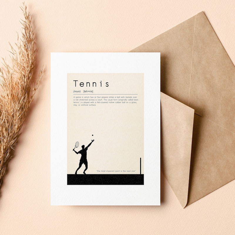 Tennis Card - Etsy