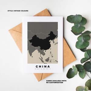 China Custom Greeting Card - Kraft Envelope Included - Custom Text ...