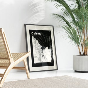 Cairns Map Print - Custom Options/colours Available - Prints or Framed ...