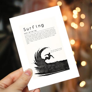 Surfing Greeting Card - Blank Card - Recycled Envelope Included ...