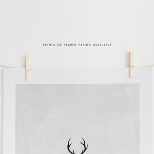 Scandinavian Panoramic Style Print Set of Three - Stag in the Woods ...