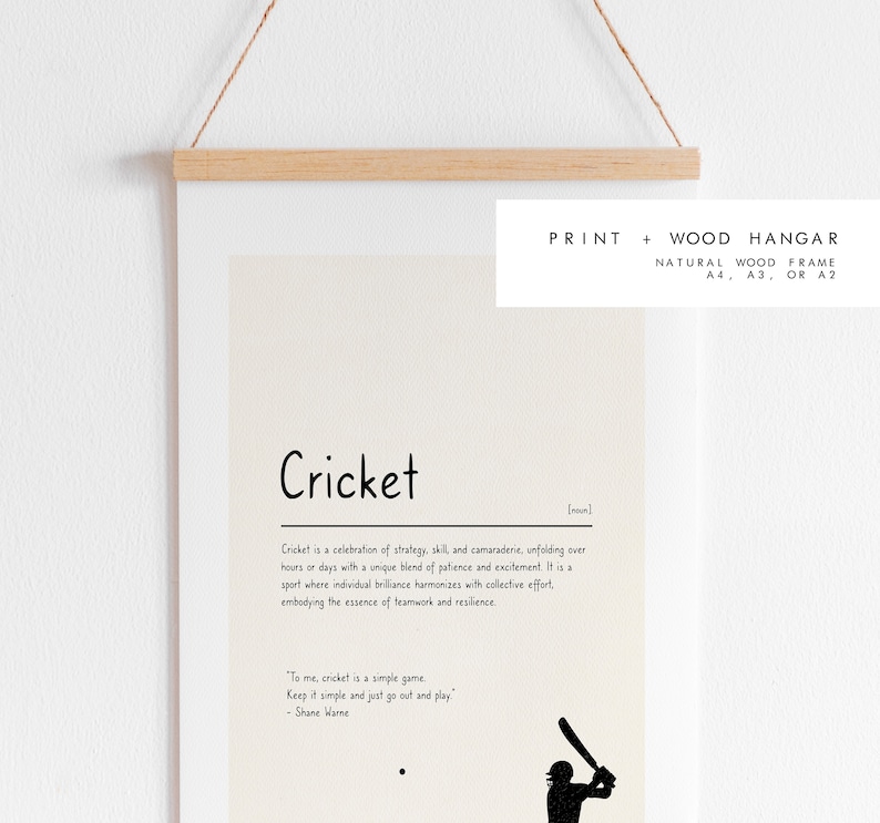Cricket Definition Print - Custom Text/quote Options - Customised Gift ...