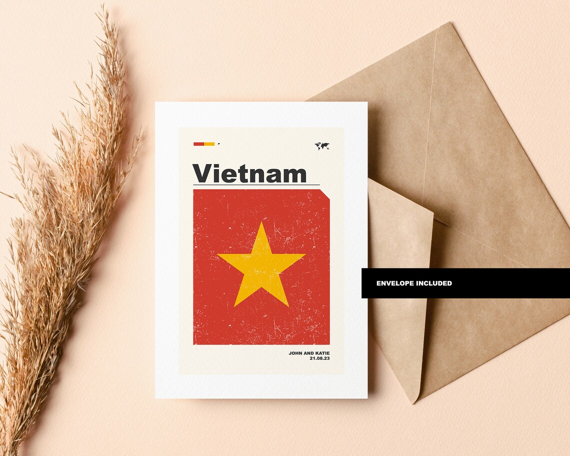 Vietnam Greeting Card - Custom Greeting Card - Blank Card - Recycled ...