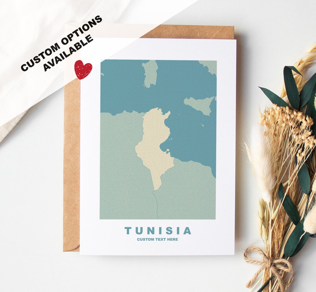 Tunisia Greeting Card - Custom Options Available - Kraft Envelope ...