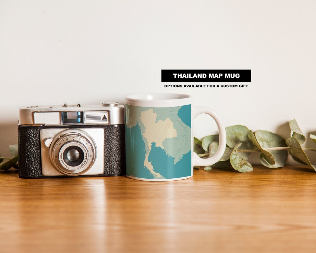 Thailand Mug - Map - Customisable - Made to Order Gift - World Map ...