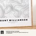 Mount Williamson Map Print - Contour Map Print - Topographic Map ...