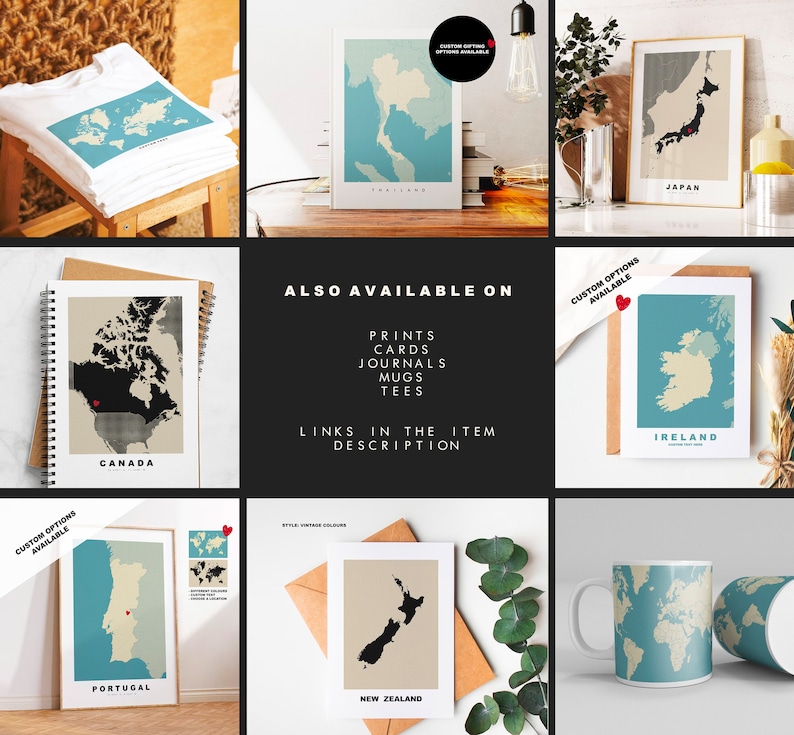 La Reunion Map Print - Personalised Map Gift - Framed or Canvas Options ...