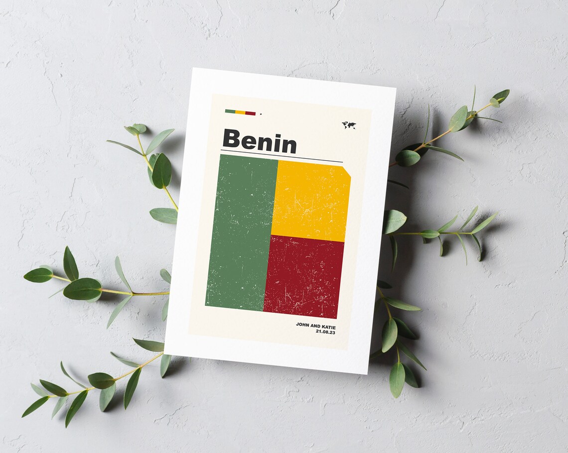 Benin Greeting Card - Custom Greeting Card - Benin Flag - Blank Card ...