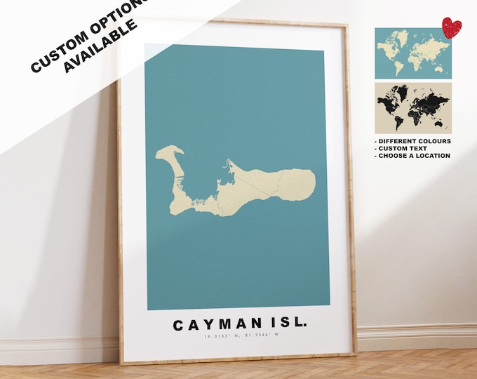 Old Cayman Islands Map 1880 Vintage Caymanian Isle Chart Poster - Etsy