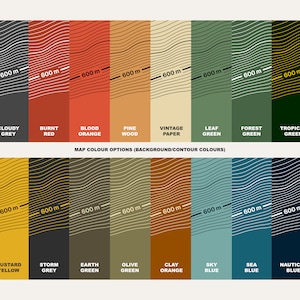 Pike of Stickle Print - Contour Map - Langdale Pikes Map - Lake ...