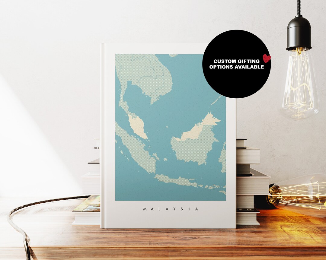 Malaysia Notebook A5 or A4 Map Notebook Hardcover Journal Ringbound ...