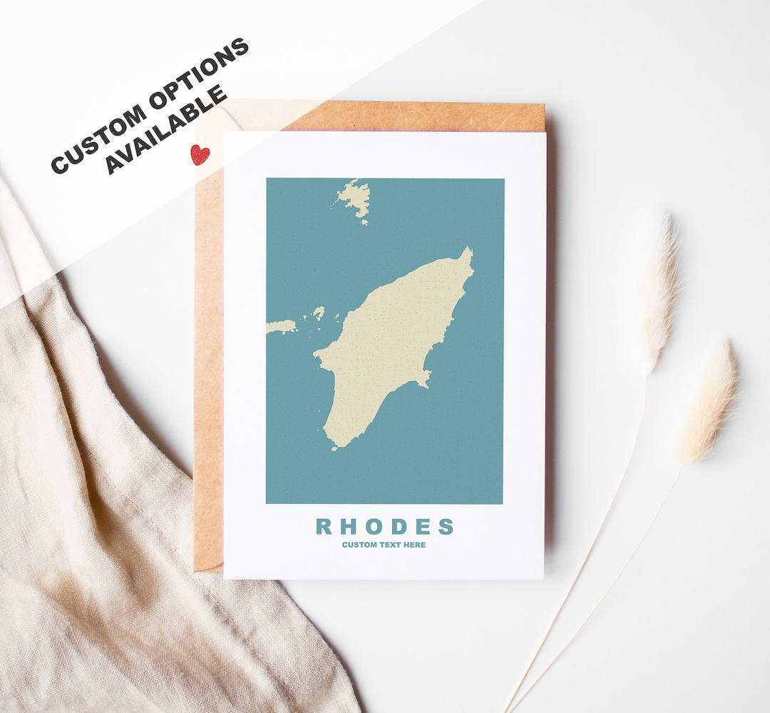 Rhodes Greeting Card - Custom Options - Kraft Envelope - Anniversary ...