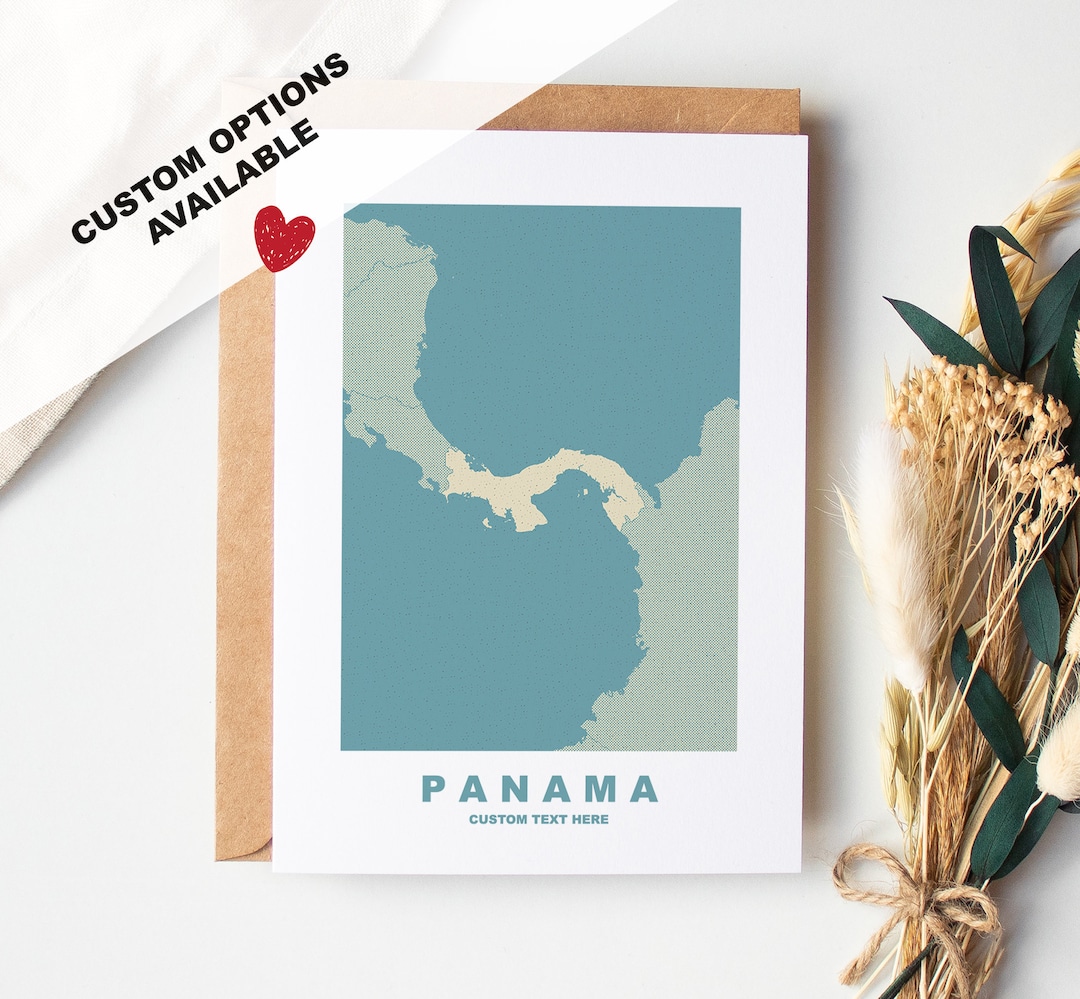 Panama Greeting Card - Custom Options Available - Kraft Envelope ...