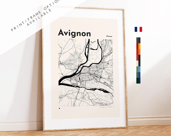 Avignon Map, Plan De La Ville D'avignon, Old City Plan of Avignon ...