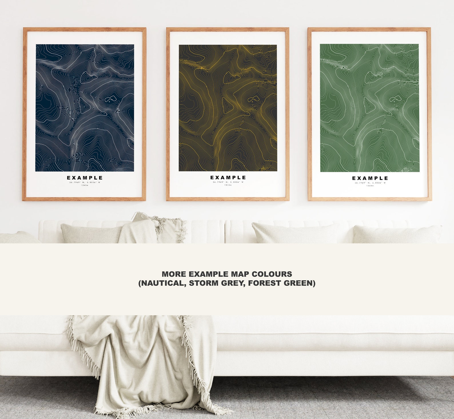 Tryfan Print - Contour Map - Snowdonia - Wales - Topographic Map ...