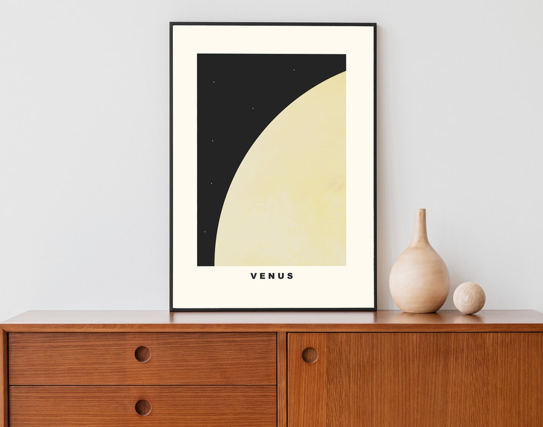Minimalist Venus Print Solar System Print Minimalist Wall Art Mid ...