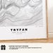 Tryfan Print - Contour Map - Snowdonia - Wales - Topographic Map ...