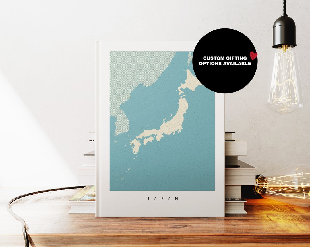 Japan Notebook - A5 or A4 - Map Notebook - Hardcover Journal ...